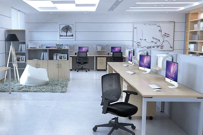 Collaborative Efficiency: Designing 3-Person Office Workstations for E