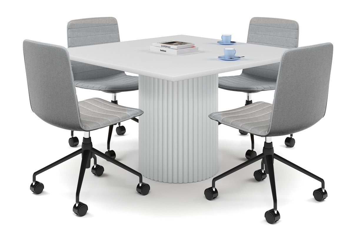 Baobab Circular Base Boardroom Rectangle Table [1200L x 1200W] - white ...