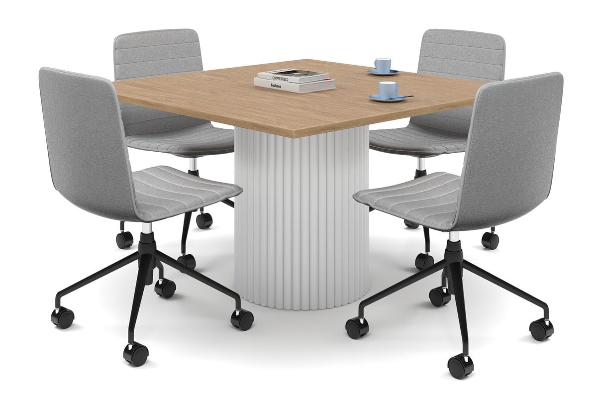 Baobab Circular Base Boardroom Rectangle Table [1200L x 1200W] - white ...