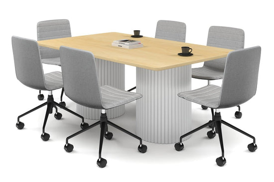 Baobab Circular Base Boardroom Rectangle Table - Rounded Corners [1800 ...