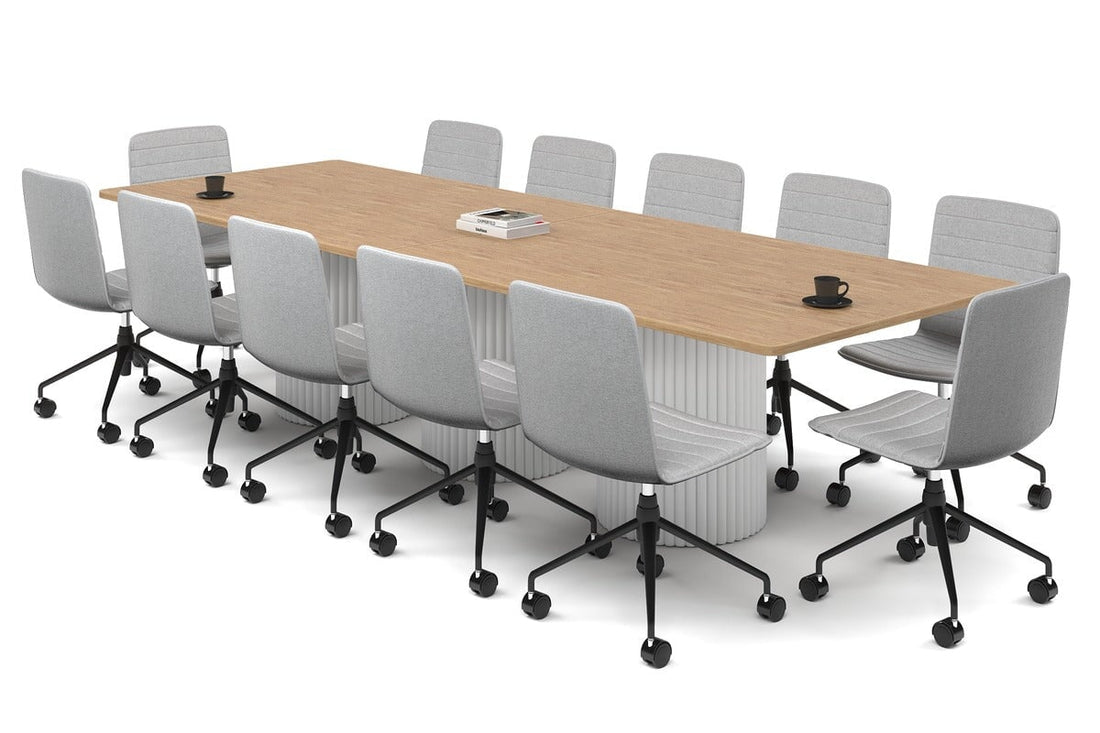 Baobab Circular Base Boardroom Rectangle Table - Rounded Corners [3200 ...