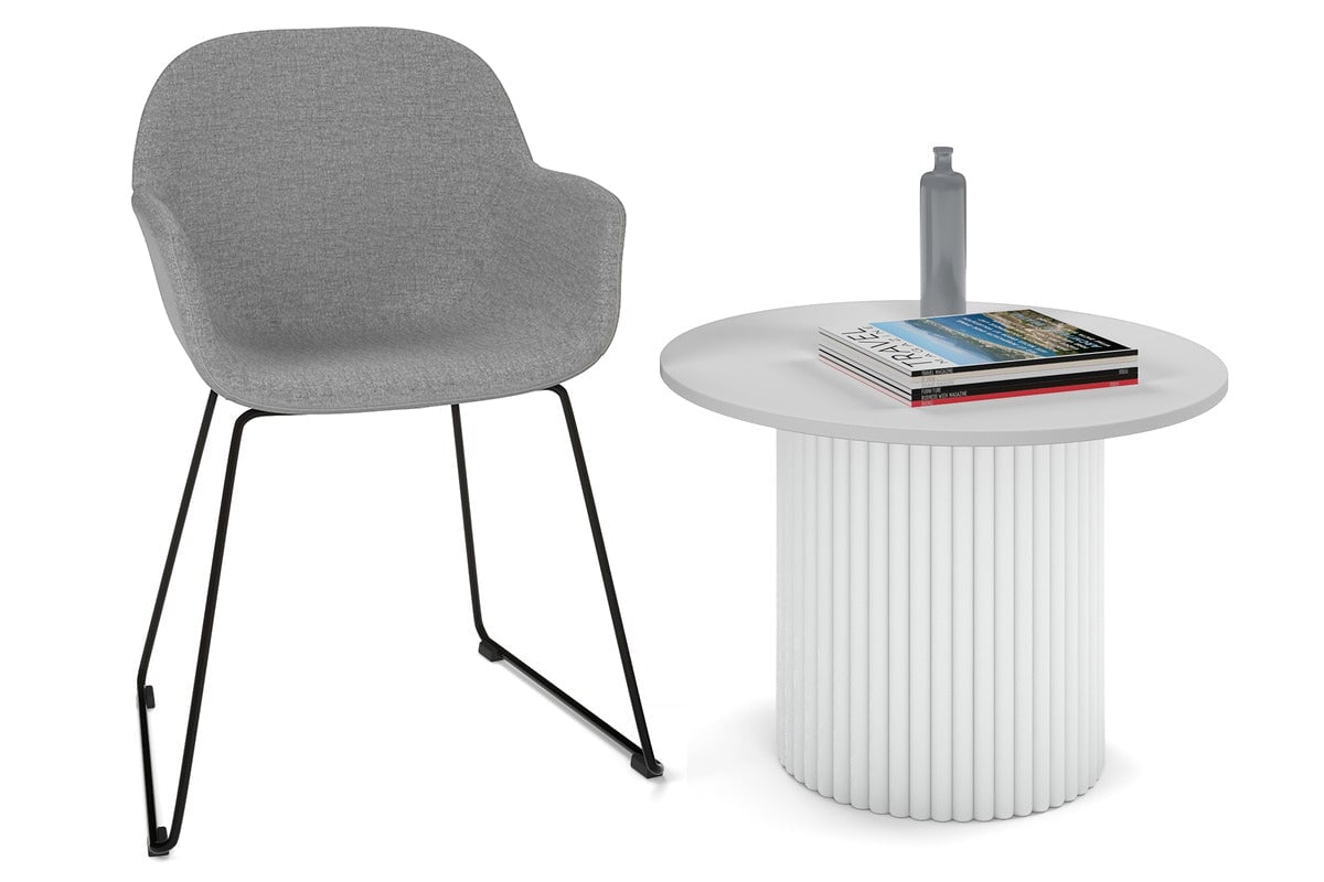 Baobab Circular Base Coffee Round Table [600mm] - white leg,white | JasonL Office Furniture ...