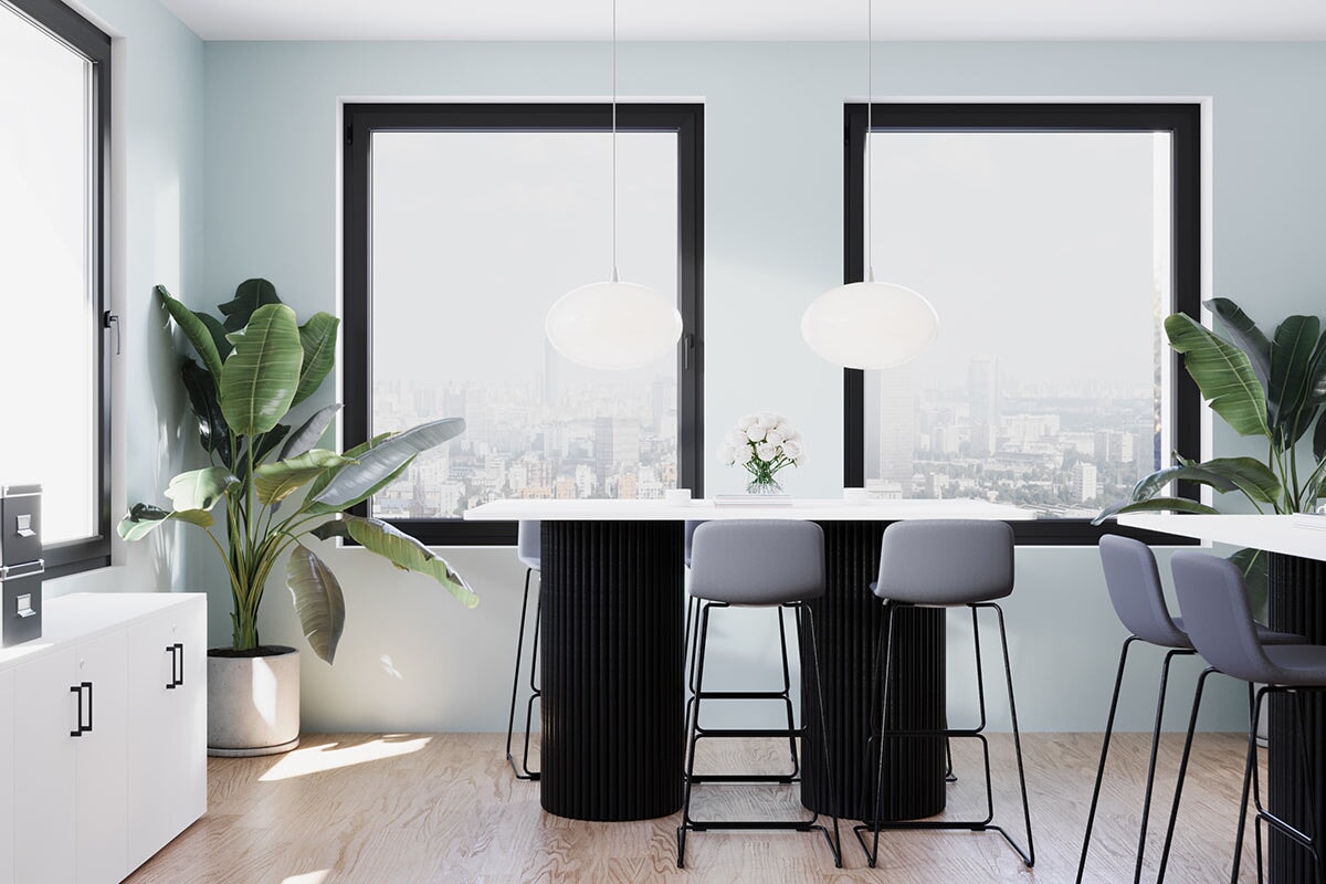 Baobab Circular Base Counter Rectangle Table - Rounded Corners [1800L ...