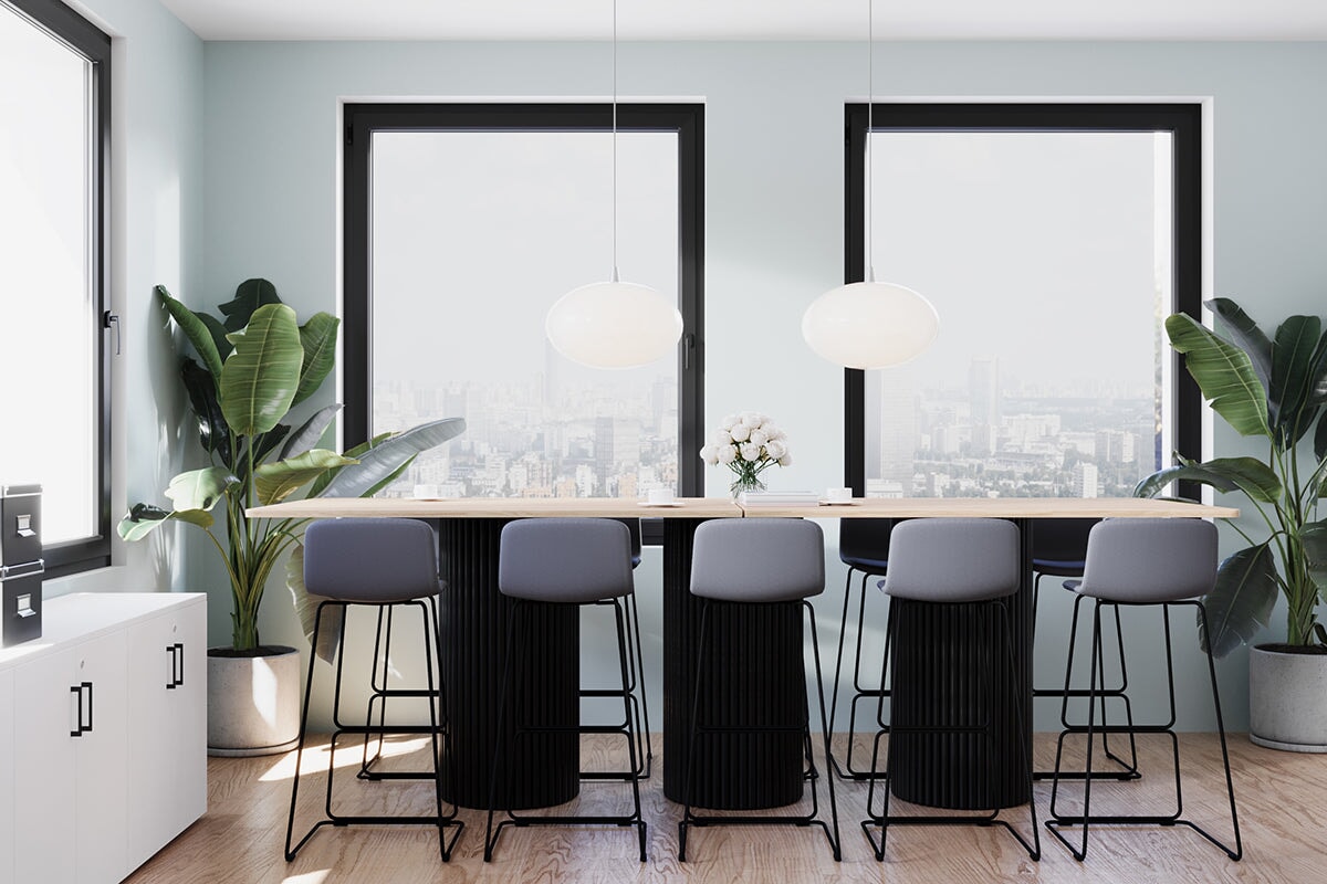 Baobab Circular Base Counter Rectangle Table - Rounded Corners [3200L ...