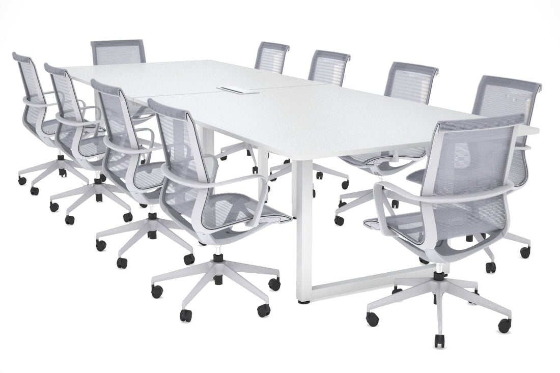 Quadro Loop Legs Modern Boardroom Table - Rounded Corners [3200L x 110 ...