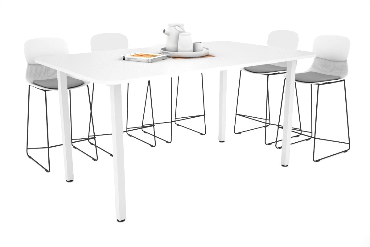 Quadro Square Legs Counter Table with Rounded Corners [1800L x 1100W w ...