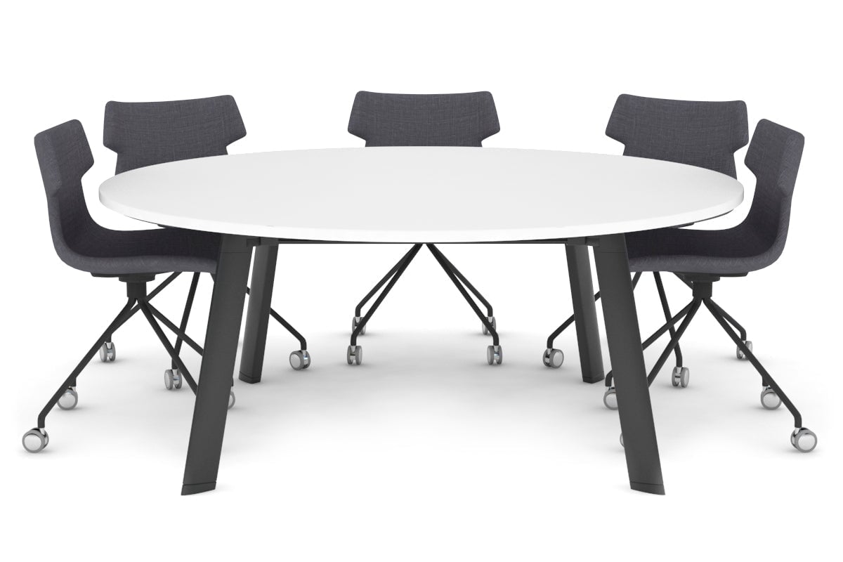 Switch Round Meeting Table [1500mm] - White - Delivered in 3-5 Business ...
