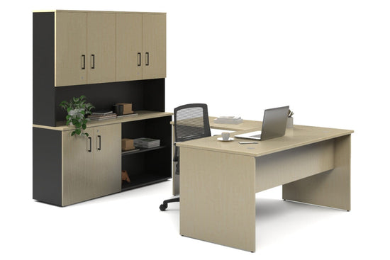 Uniform Panel L-Shaped Executive Setting - Black Carcass [1400L x 1600 ...