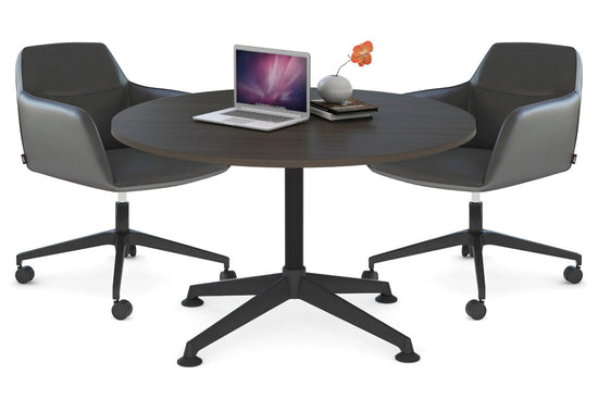 Blackjack Round Meeting Table [1000 mm]- Black Frame, White - Premium ...