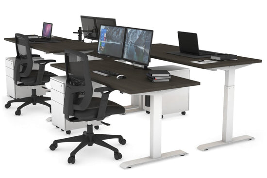 Just Right Height Adjustable 4 Person Bench Workstation [1200L x 700W ...