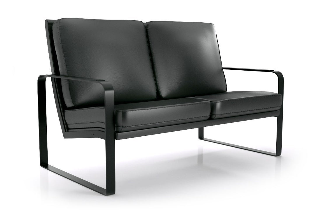 Lux Double Seater Lounge Chair - black | JasonL Office Furniture Australia