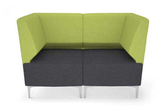 Mondo 2 Seater Corner Lounge - Black, Light Grey | JasonL