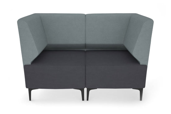 Mondo 2 Seater Corner Lounge - Black, Light Grey | JasonL