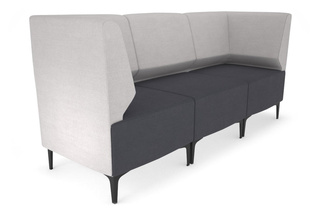 Mondo 3 Seater Corner Lounge - black,light grey | JasonL Office ...