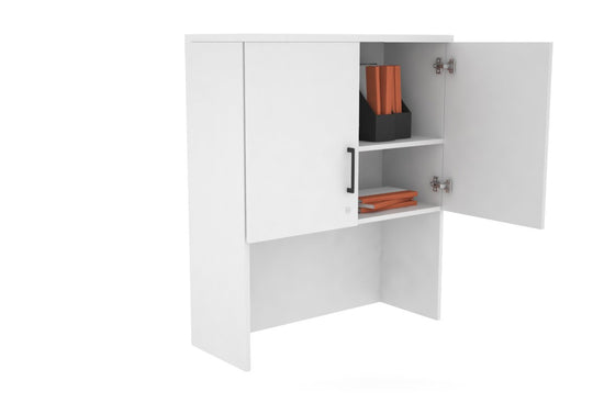 Open Hutch with Shelves with Small Doors [800W x 1120H x 350D] - White ...
