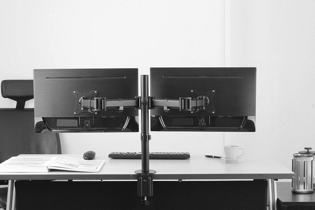 Pop Monitor Double Arm - Black - Premium Design, Affordable Price