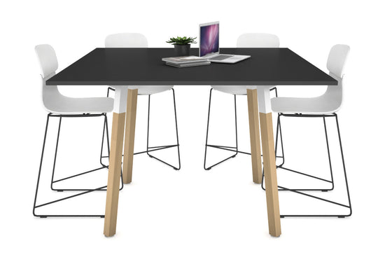 Quadro Counter Wood Single Leg Square Table [1200L x 1200W] - white ...