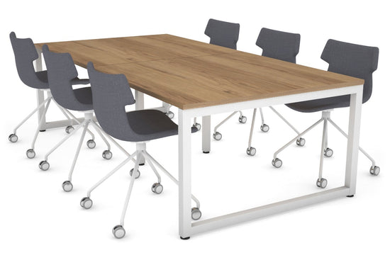 Quadro Loop Legs Modern Boardroom Table [2400L x 1200W] - Black Leg ...
