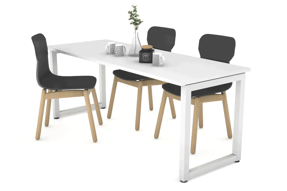 Quadro Loop Legs Table [1800L x 700W] - black leg,white | JasonL Office ...