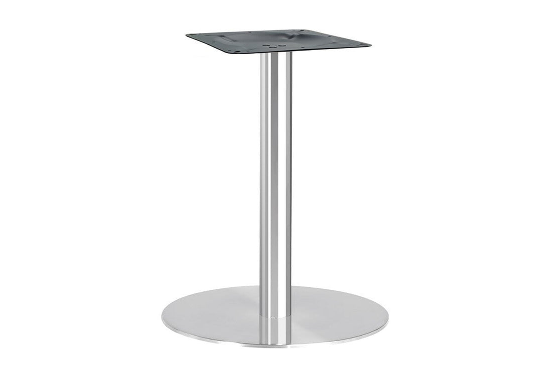 Sapphire Disc Base Square Cafe Table - Stainless Steel Frame [600L x 6 ...