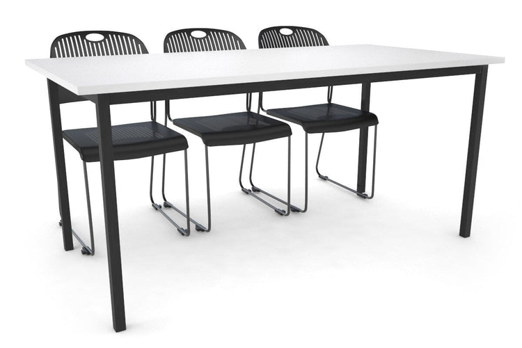 Sonic Steel Black Frame Table [1600L x 800W] - White - Delivered in 3-5 ...