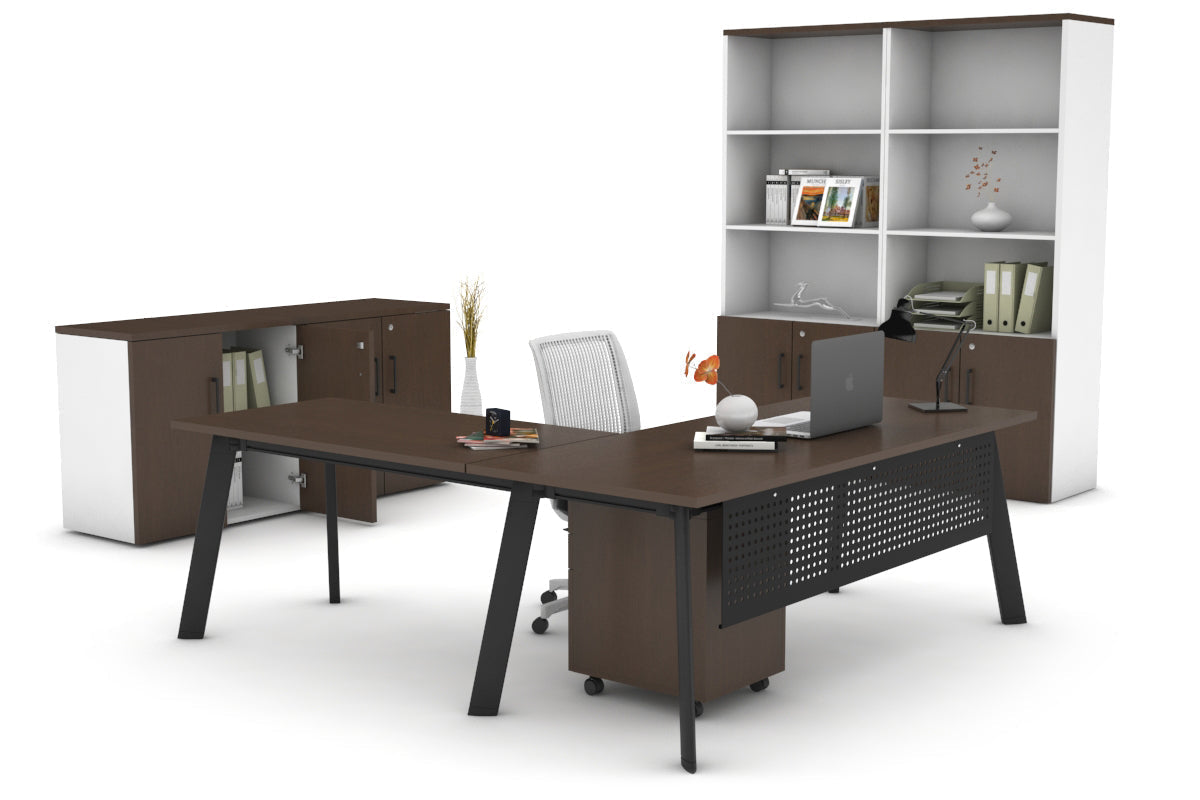 Switch Executive Corner Desk [1800L x 1450W] - black leg,white | JasonL ...