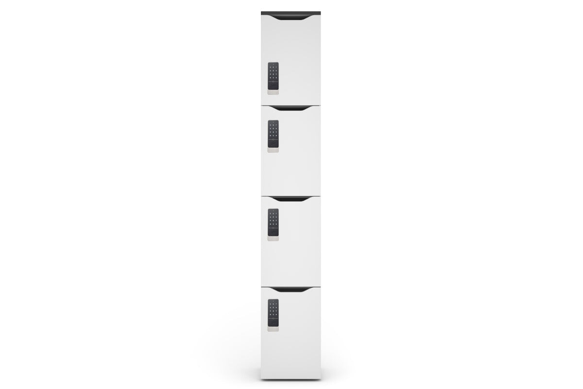 Uniform Melamine Locker White Carcass 4 Tier Door | JasonL Office ...