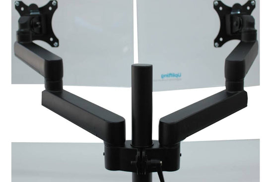 Uplifting Actiflex II Dual Static Monitor Arms and Mount - With Tray ...